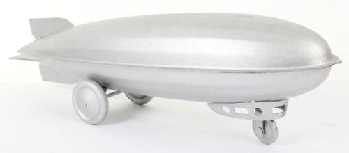 A good, pressed steel pull-along Zeppelin toy, German 1930