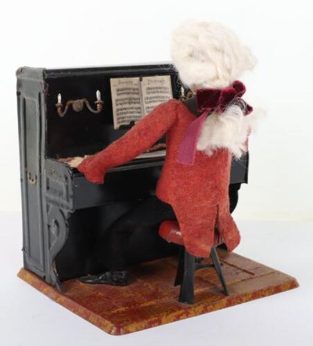 Scarce Fernand Martin tinplate clockwork Piano Player, French circa 1905