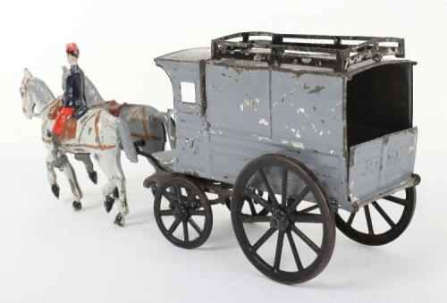 A CR (Rossignol) tinplate Horse Drawn Army wagon, French circa 1900
