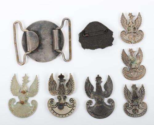 Grouping of WW2 Polish Headdress Badges