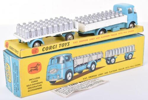 Corgi Toys Gift Set 21 E.R.F. Dropside Lorry and Platform trailer with ...