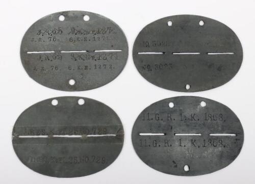 4x WW1 German Identity Discs