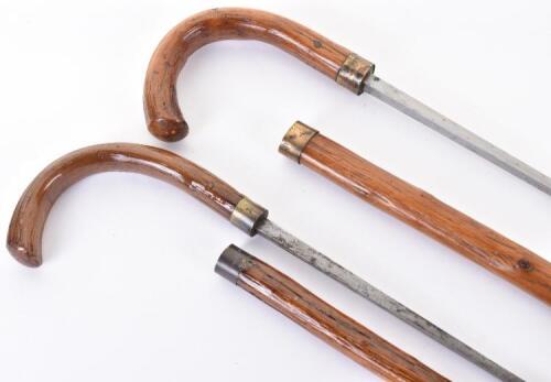 2x late 19th century customs officer’s rummage sticks,