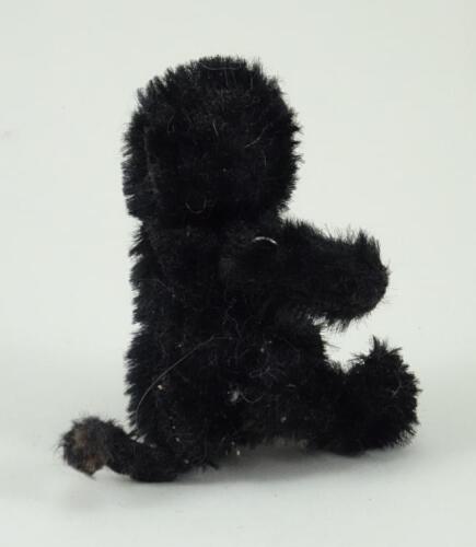 A Farnell WWI Soldier Mascot black mohair cat,