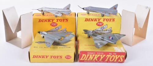Four Boxed Dinky Toys Fighter Aircraft
