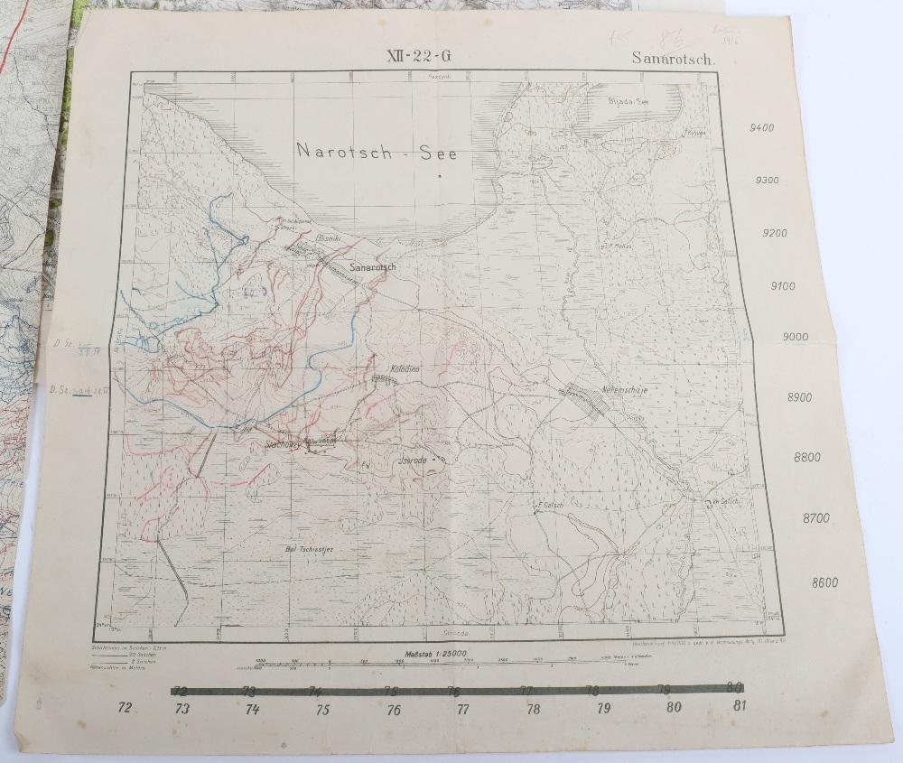 3x Original WW1 German Trench Maps