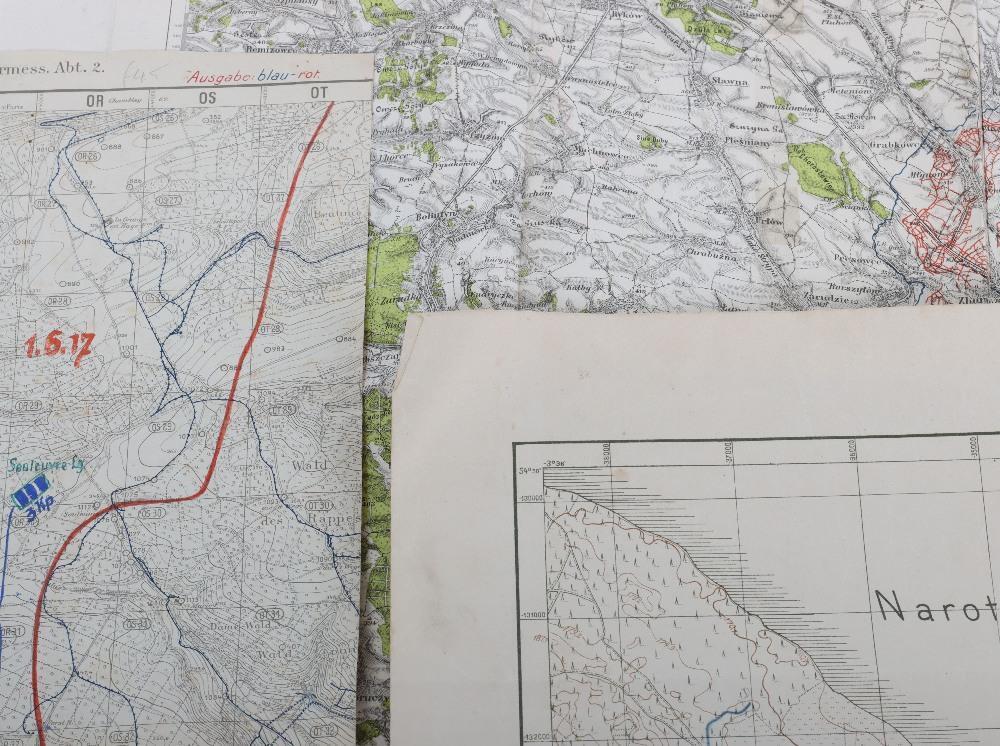 3x Original WW1 German Trench Maps