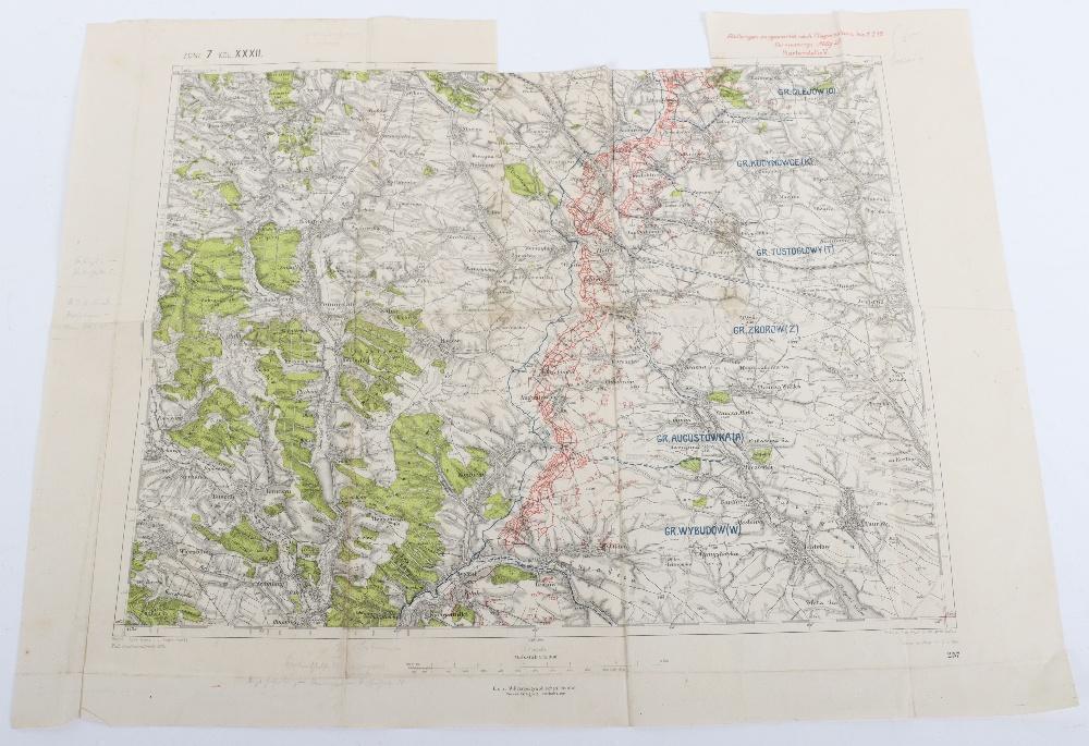 3x Original WW1 German Trench Maps