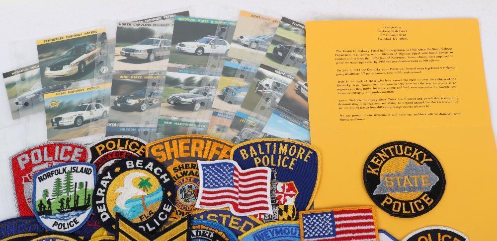 Collection of Sixty Obsolete USA Police Cloth Patch Badges,