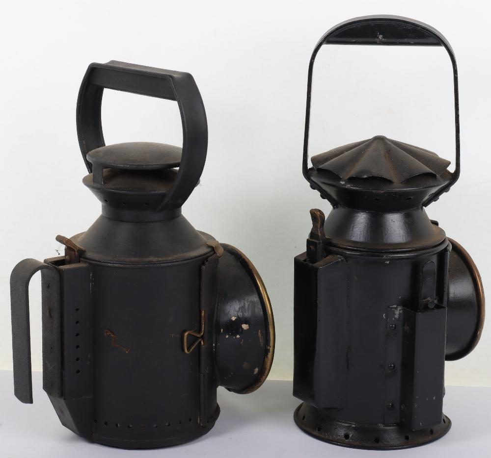 A Railway lamp marked B.R. (M). (British Rail Midlands), 28cmH