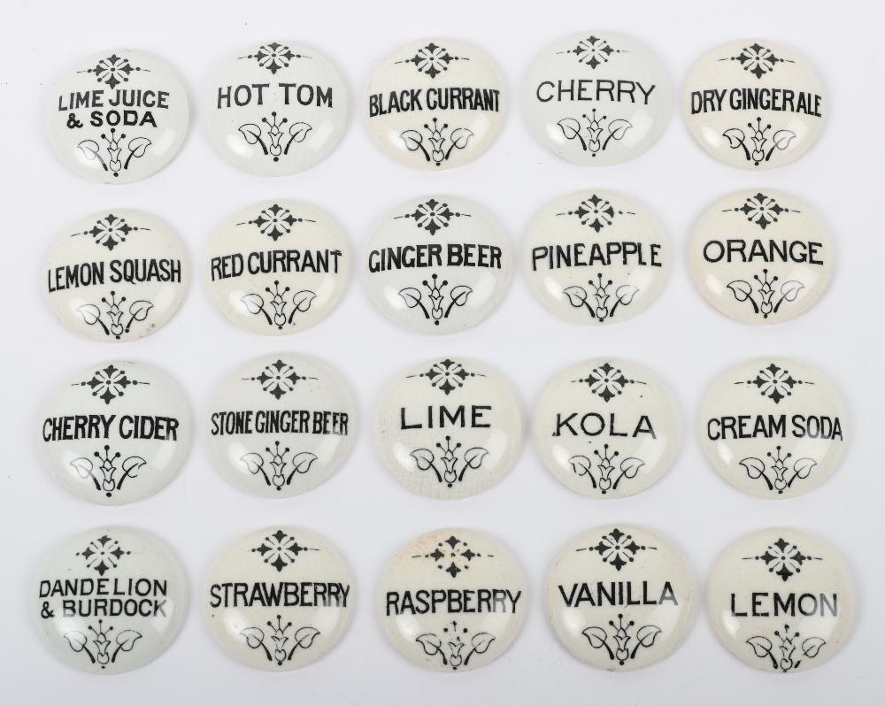 A selection of early 20th century ceramic culinary labels