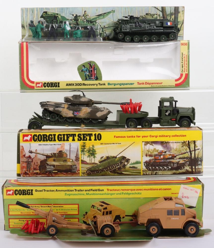 Three Vintage Corgi Toys Boxed Military Models