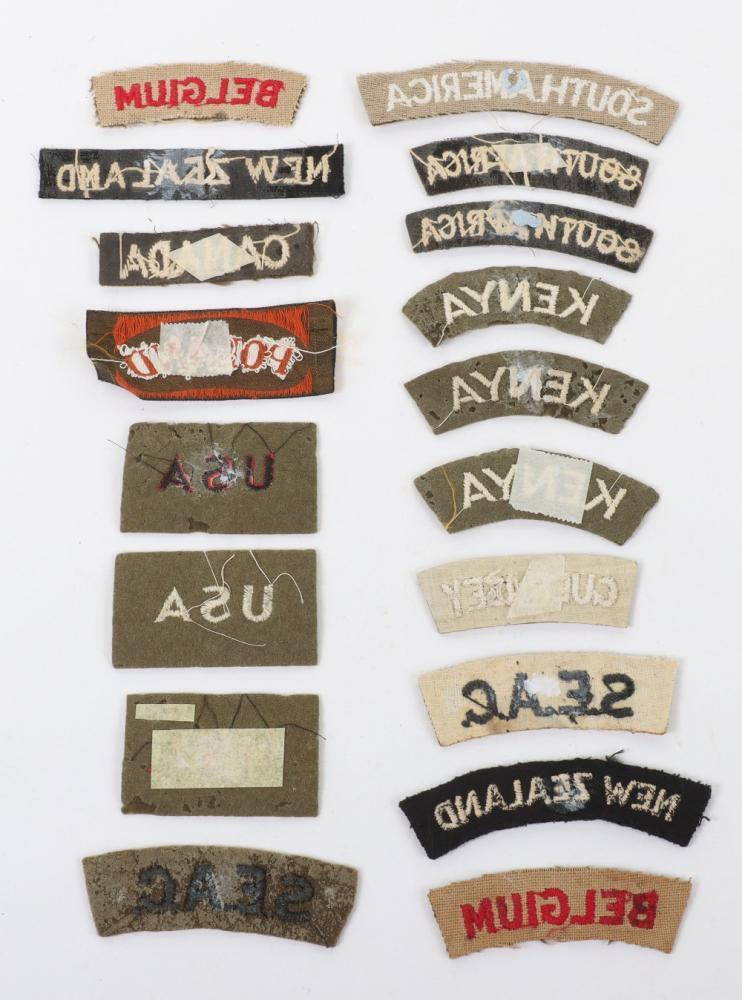 Grouping of WW2 Nationality Shoulder Titles