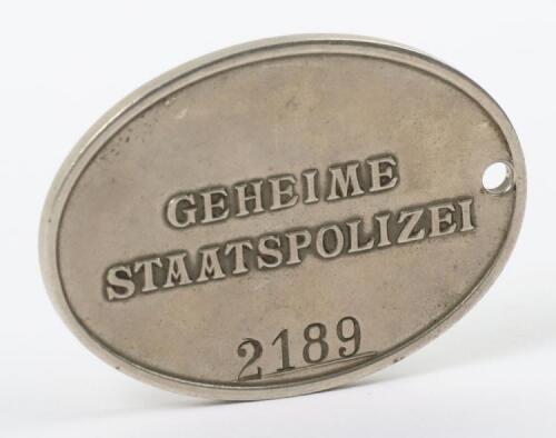 Very Rare Third Reich Gestapo (Geheime Staatspolizei) Warrant ...