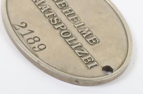 Very Rare Third Reich Gestapo (Geheime Staatspolizei) Warrant ...