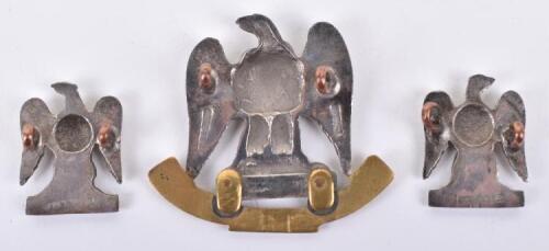 WW2 Royal Scots Greys Officers Sterling Silver Cap and Collar Badge Set