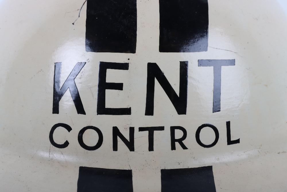 Senior Rank WW2 British Home Front Kent Control Steel Helmet