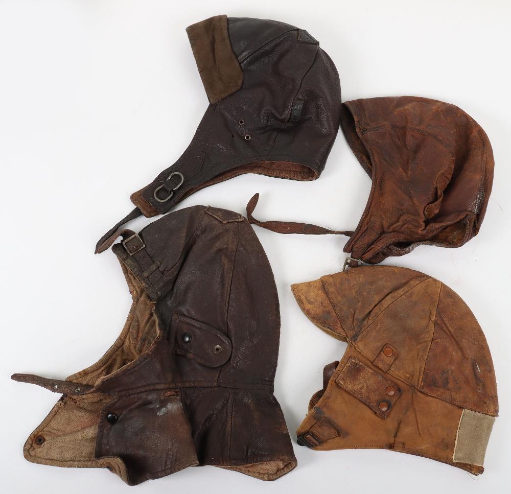 4x Vintage Flying Helmets
