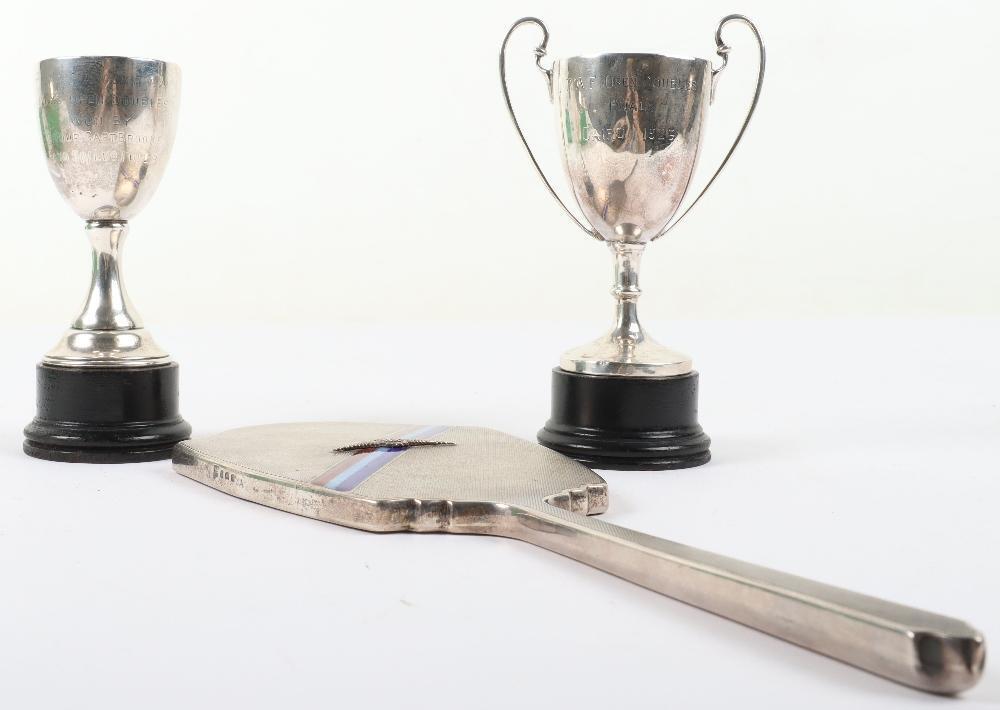 RAF Silver Trophies and Dressing Table Mirror