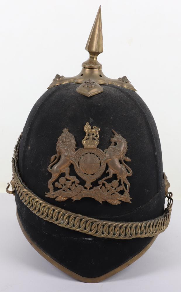 Post 1902 Royal Engineers Officers Home Service Helmet