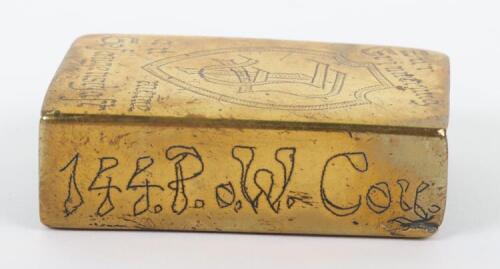 WW1 German Prisoner of War Made Matchbox Cover