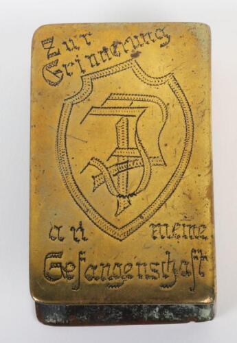 WW1 German Prisoner of War Made Matchbox Cover