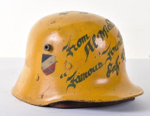 Austrian Transitional American 4th Infantry Division “War Art” Steel Helmet