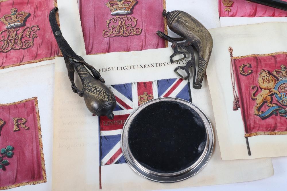 Collection of Hand Painted Illustrations of Regimental Colours