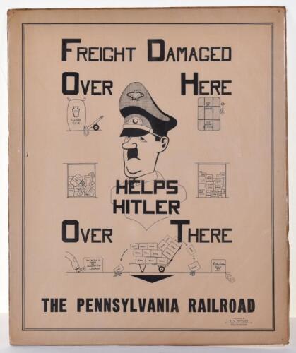 WW2 US Pennsylvania Railroad Information Poster