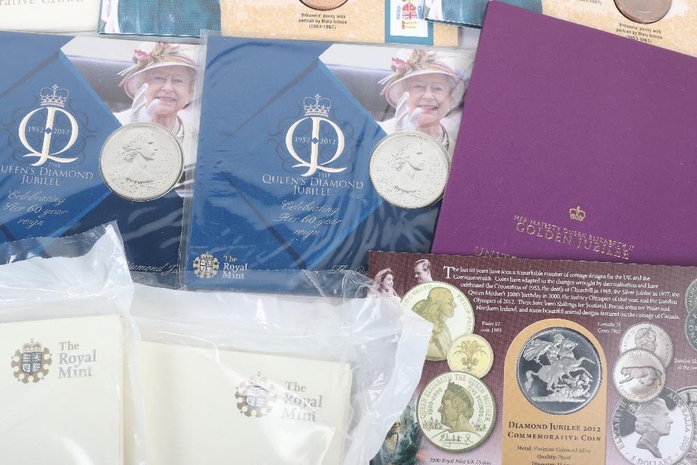 Royal Mint BU crowns with cards,