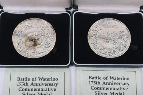 Two Battle of Waterloo 1990 Commemorative Silver medals