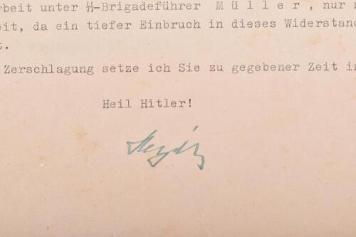 Very Rare Personal Letter Written by Reinhard Heydrich to Reichsfuhrer ...