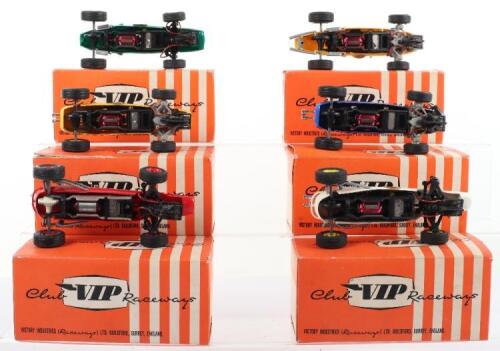 Six Boxed Victory Industries VIP Club Raceways Slot Cars