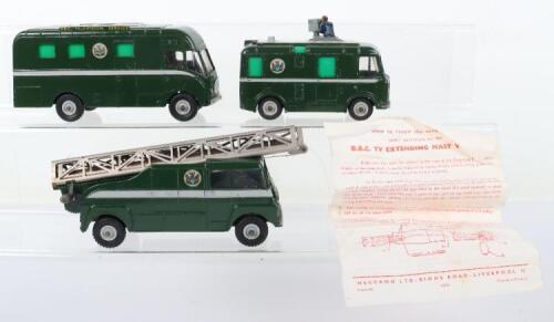 Three Dinky Toys BBC Television Vehicles