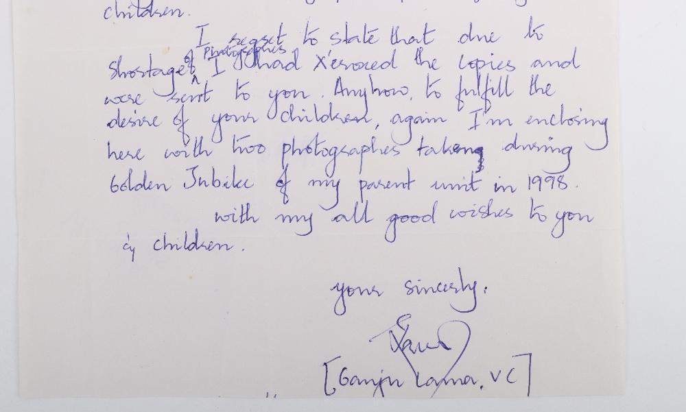 3x Signatures of British Indian Army Victoria Cross Winners