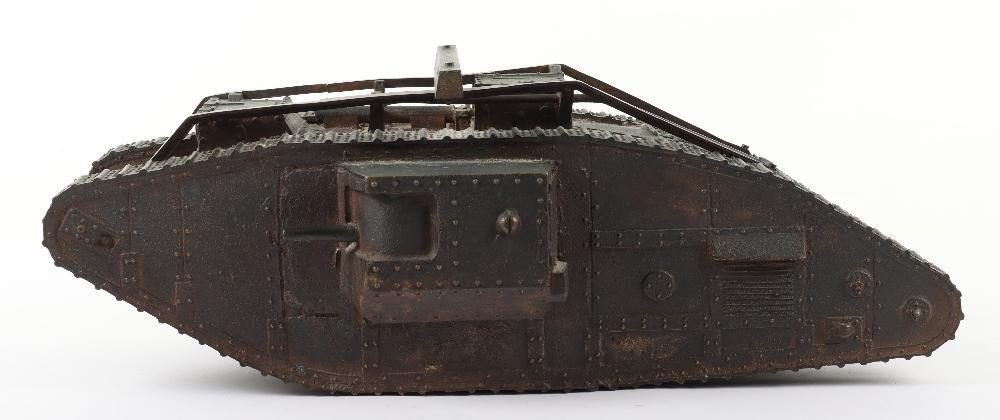 Impressive Heavy Cast Brass Model of a WW1 British Mk IV Tank