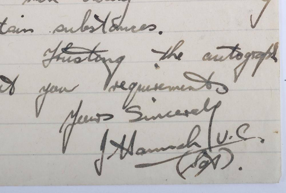 Rare Signed Letter of Royal Air Force Victoria Cross Winner Sergeant ...