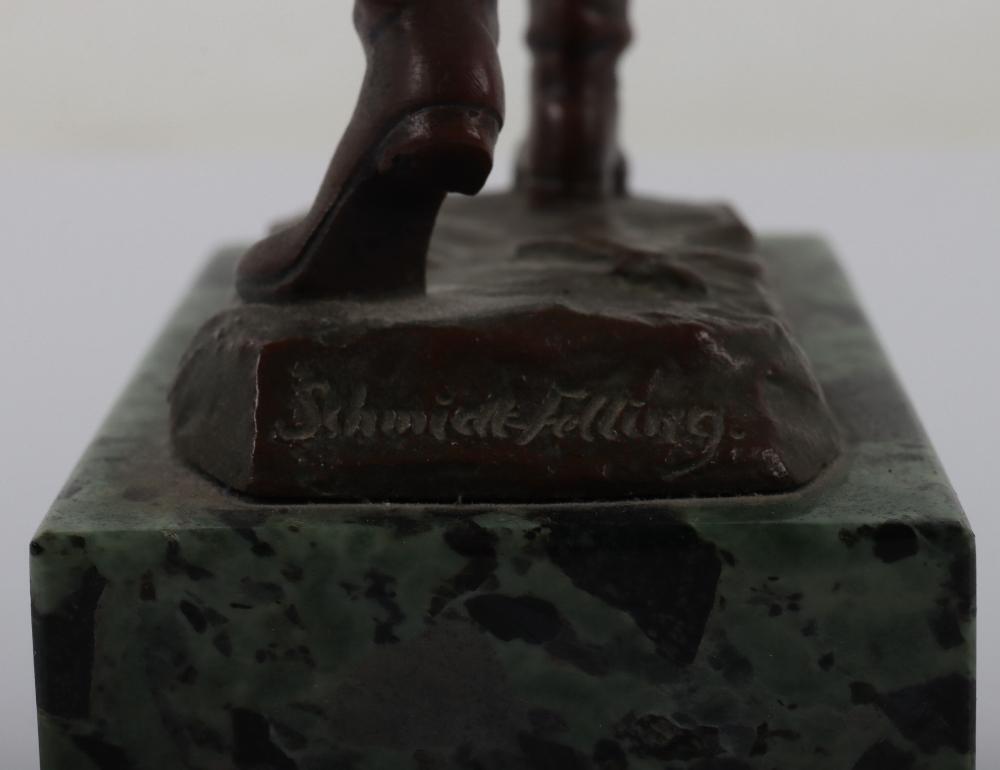 Bronze Figure of an Advancing WW1 German Soldier