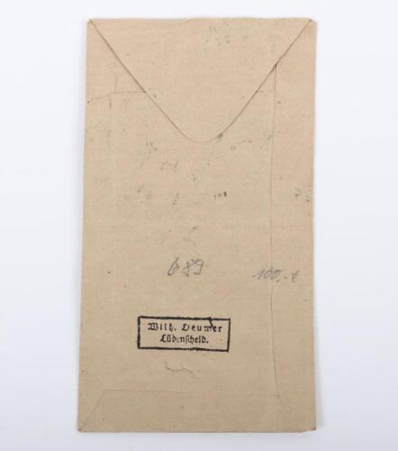 Paper Packet for a WW2 German Army / Waffen-SS Infantry Assault ...
