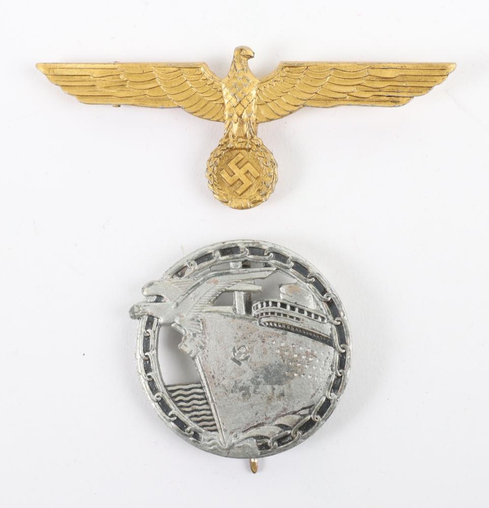 WW2 German Kriegsmarine Blockade Breakers Award Badge by Schwerin Berlin
