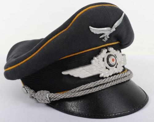 WW2 German Luftwaffe Flight Section / Fallschirmjager Peaked Cap