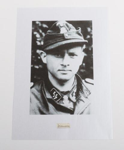 Signature of Famous German Tank Commander Waffen-SS Hauptsturmfuhrer ...