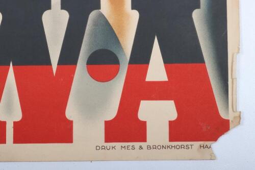 Rare Dutch Fascist Party N.S.B Poster