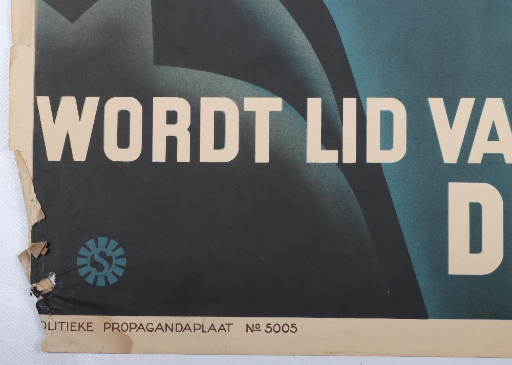 Rare Dutch Fascist Party N.S.B Poster