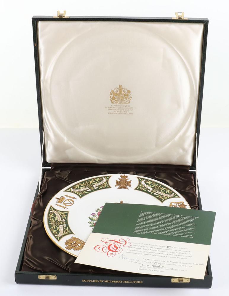 The Spode/Mulberry Hall Regimental Plate Alexandra, Princess of Wales's ...