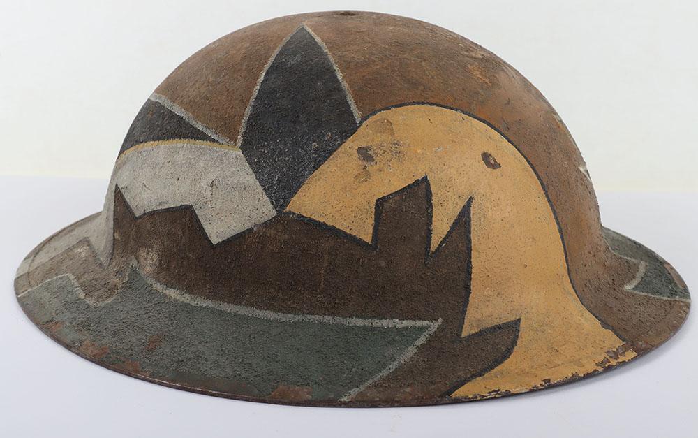 WW1 American Doughboy Art Camouflaged Helmet Shell