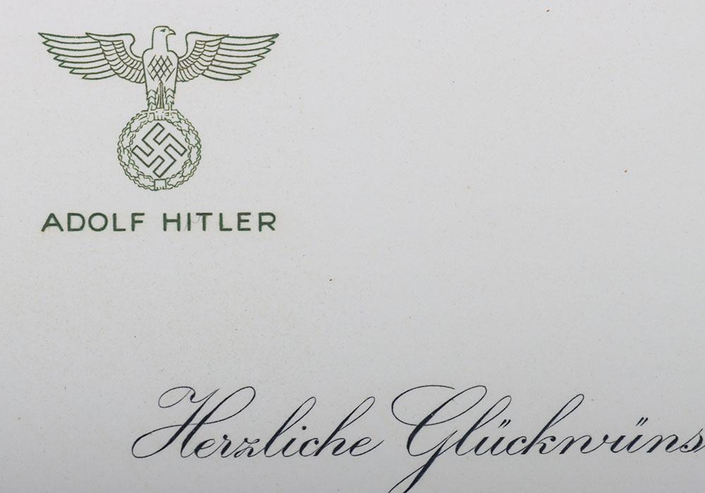 Adolf Hitler 1942 Christmas Greetings Card