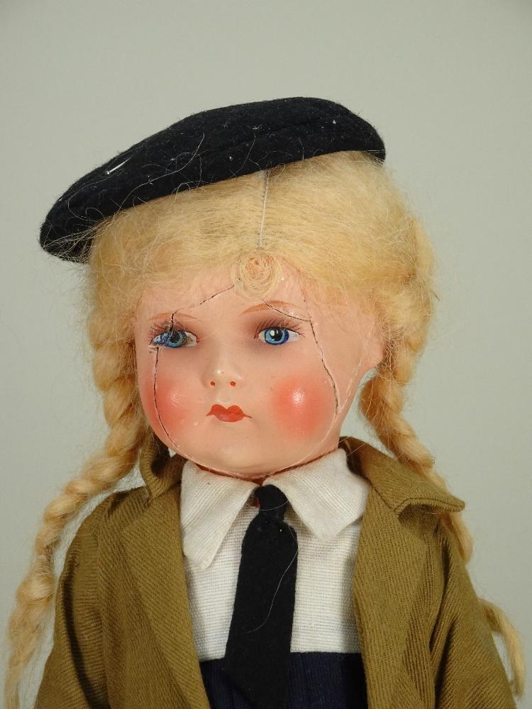 A composition Hitler Youth doll, German 1930s,