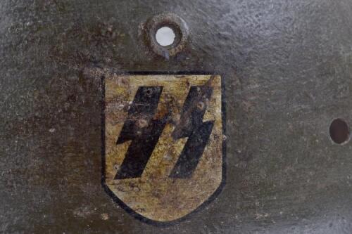 Waffen-SS Single Decal Helmet Shell