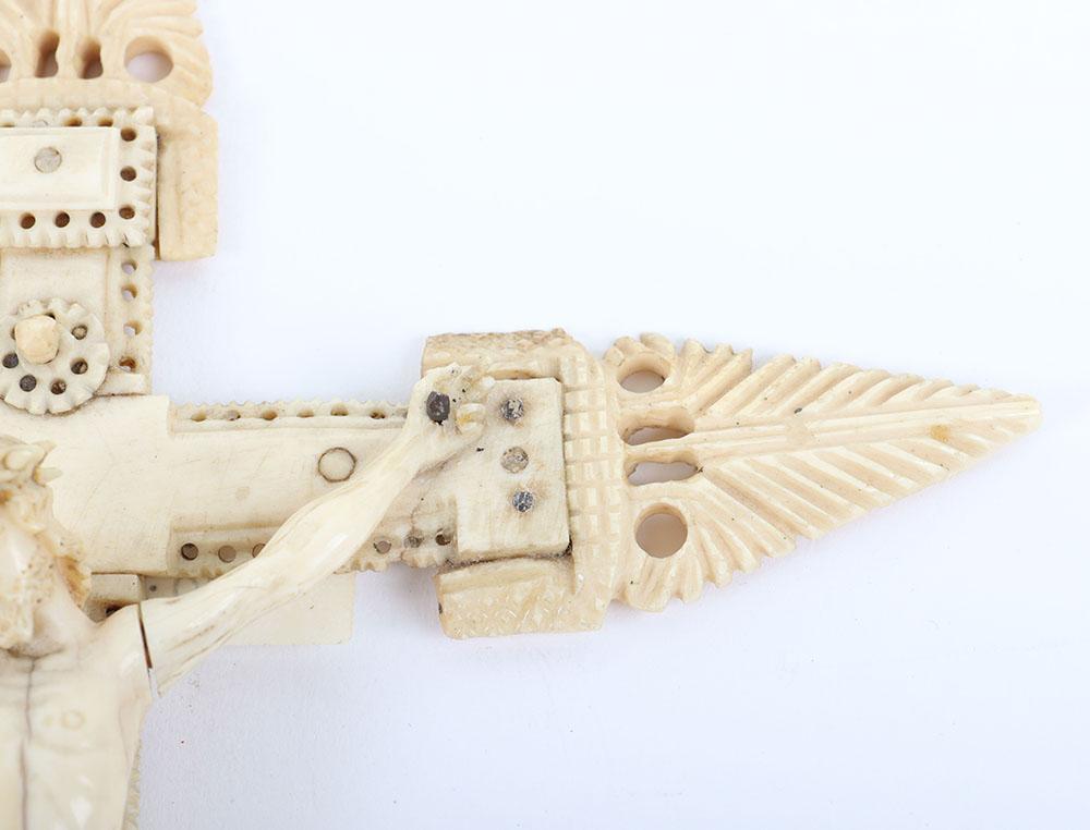 A fine Napoleonic prisoner of war bone crucifix